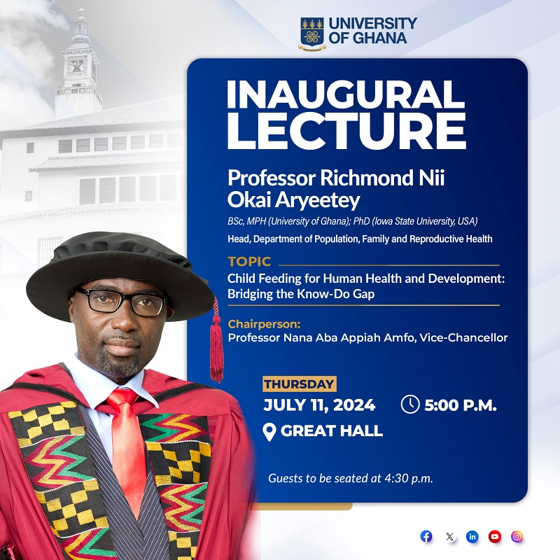 Inaugural Lecture - Prof. Richmond Nii Okai Aryeetey | University of Ghana